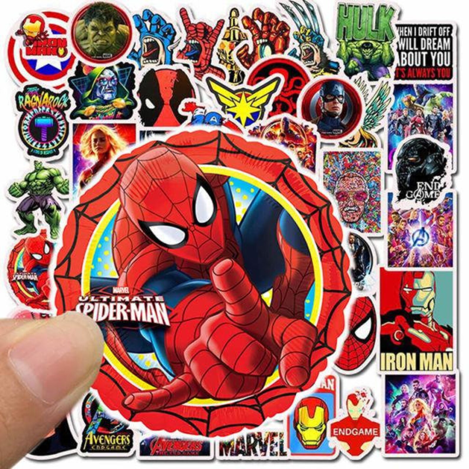 10/50 Stück MARVEL Avengers Sticker Spiderman Captain | Etsy