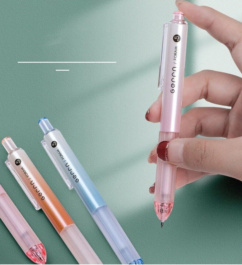 6 Pcs/set Clear Design Gel Pen Set Soft Grasp 0.5mm - Etsy