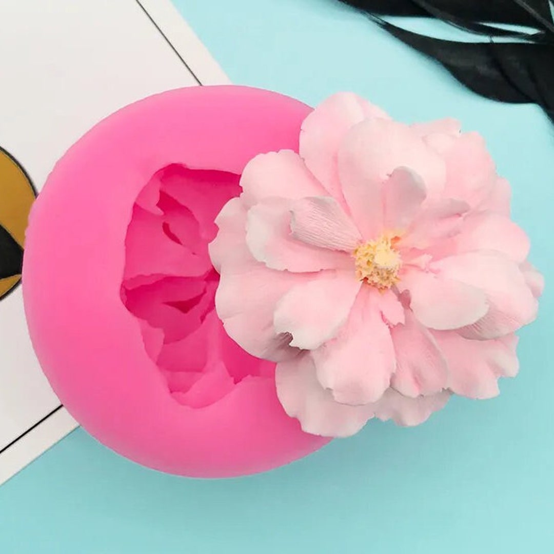 3D Beautiful Flower Soft Silicone Mold Soap Mold, Candle Mold, Jelly ...