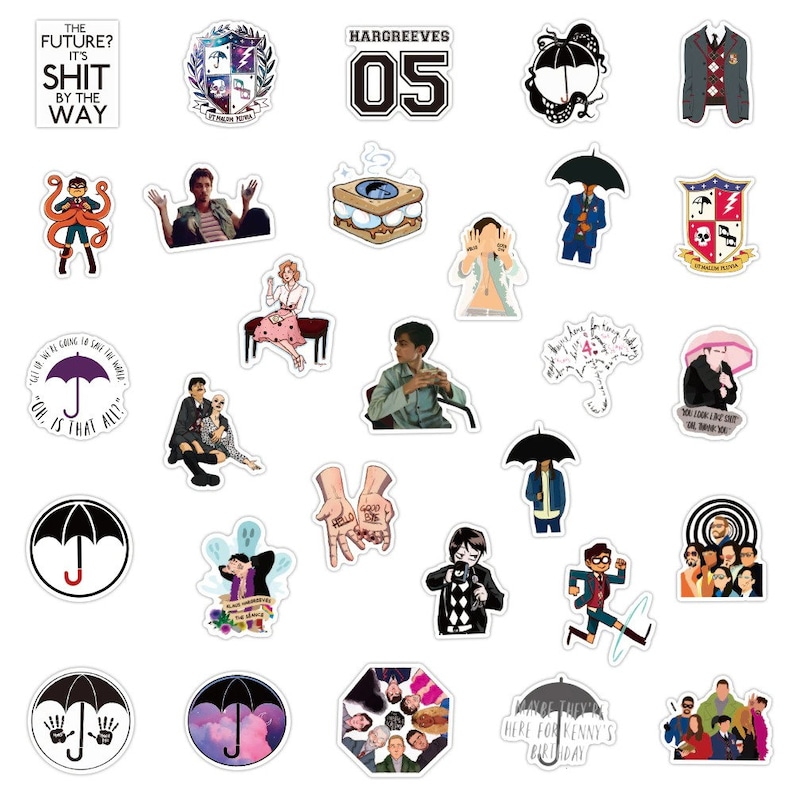 50 Pcs of the Umbrella Academy TV Show PVC Stickers - Etsy