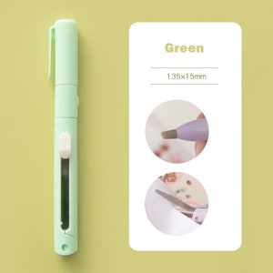 Mini Folding Scissor Pen Cutter, Portable Size Safe Ceramic Pencutter ...