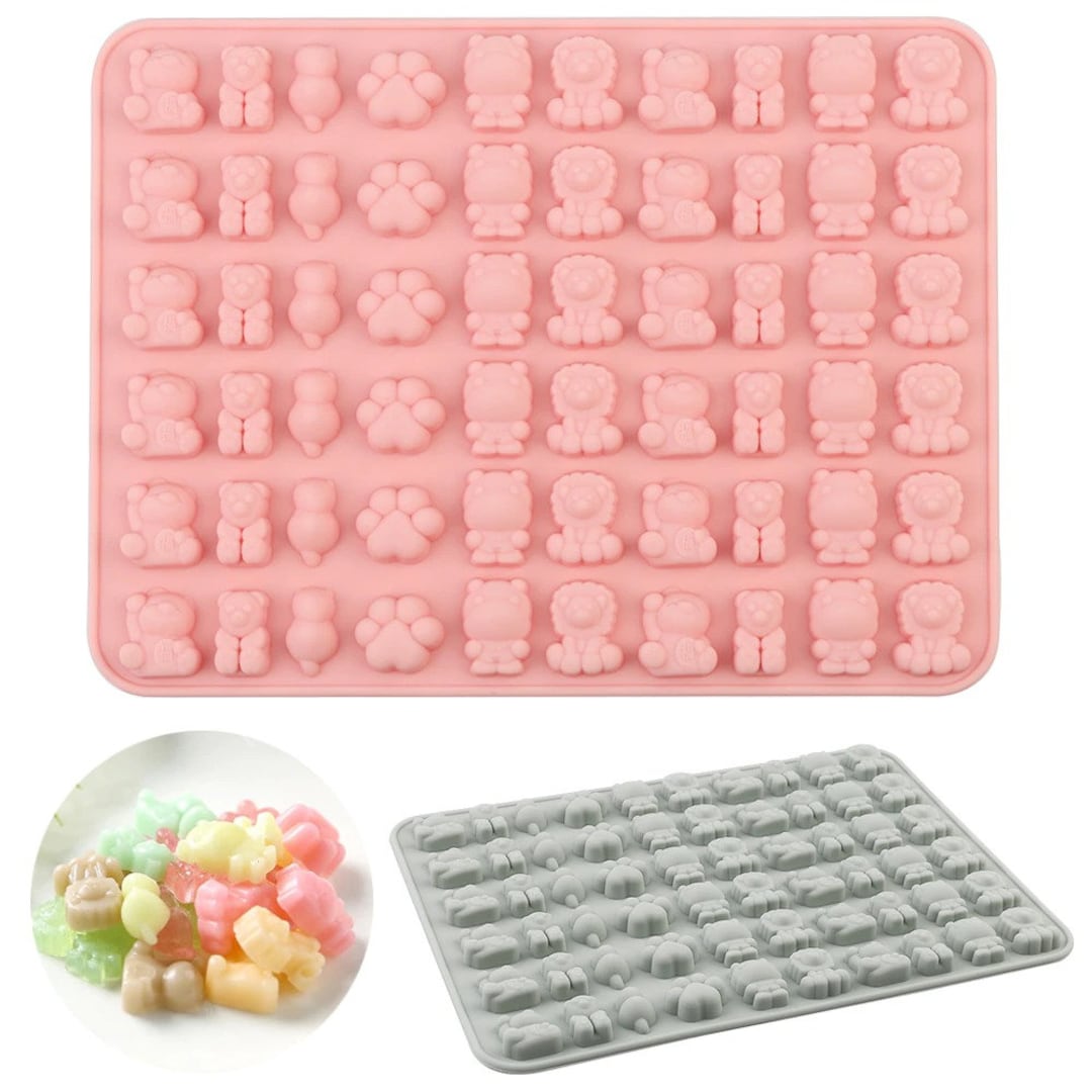 60 Cavity Cute Little Animals Silicone Mold Chocolate Mold, Silicone ...