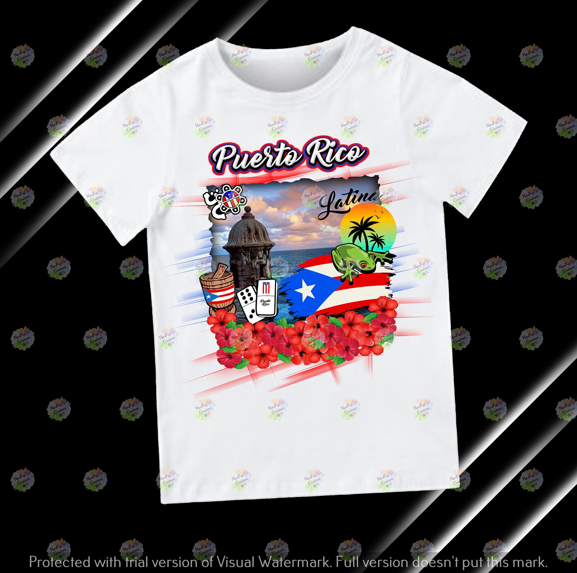 Puerto Rico / National Hispanic Heritage Month / Sublimation / Transfer ...