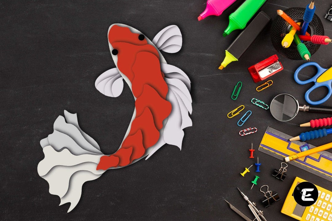 Koi Fish SVG/ Koi Fish Multilayer Svg/layer Svg /laser Cut Files ...