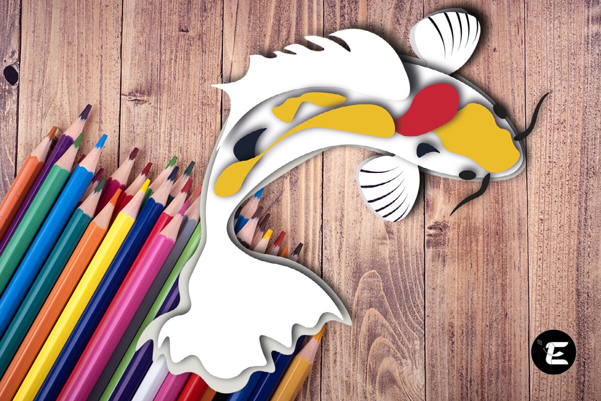 Koi Fish SVG/ Koi Fish Multilayer Svg/layer Svg /laser Cut Files ...