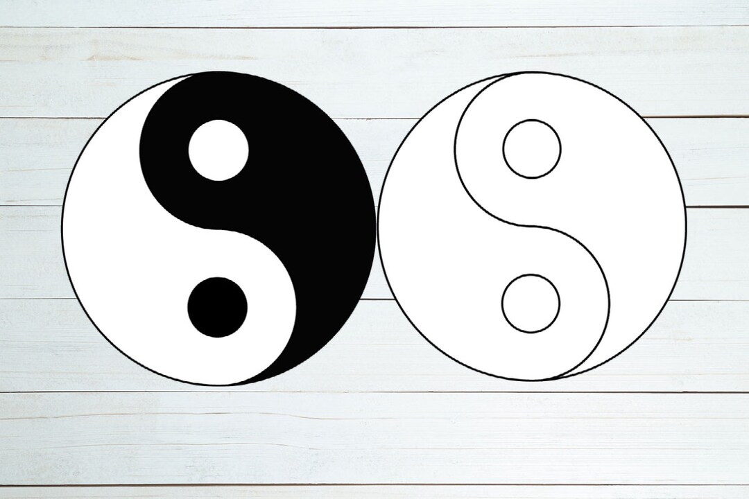 Yin yang svg / yin svg / yang svg/ para colorir/ yin yang para colorir ...