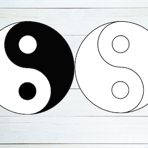 Yin Yang Svg / Yin Svg / Yang Svg/ to Color/ Yin Yang to Color ...