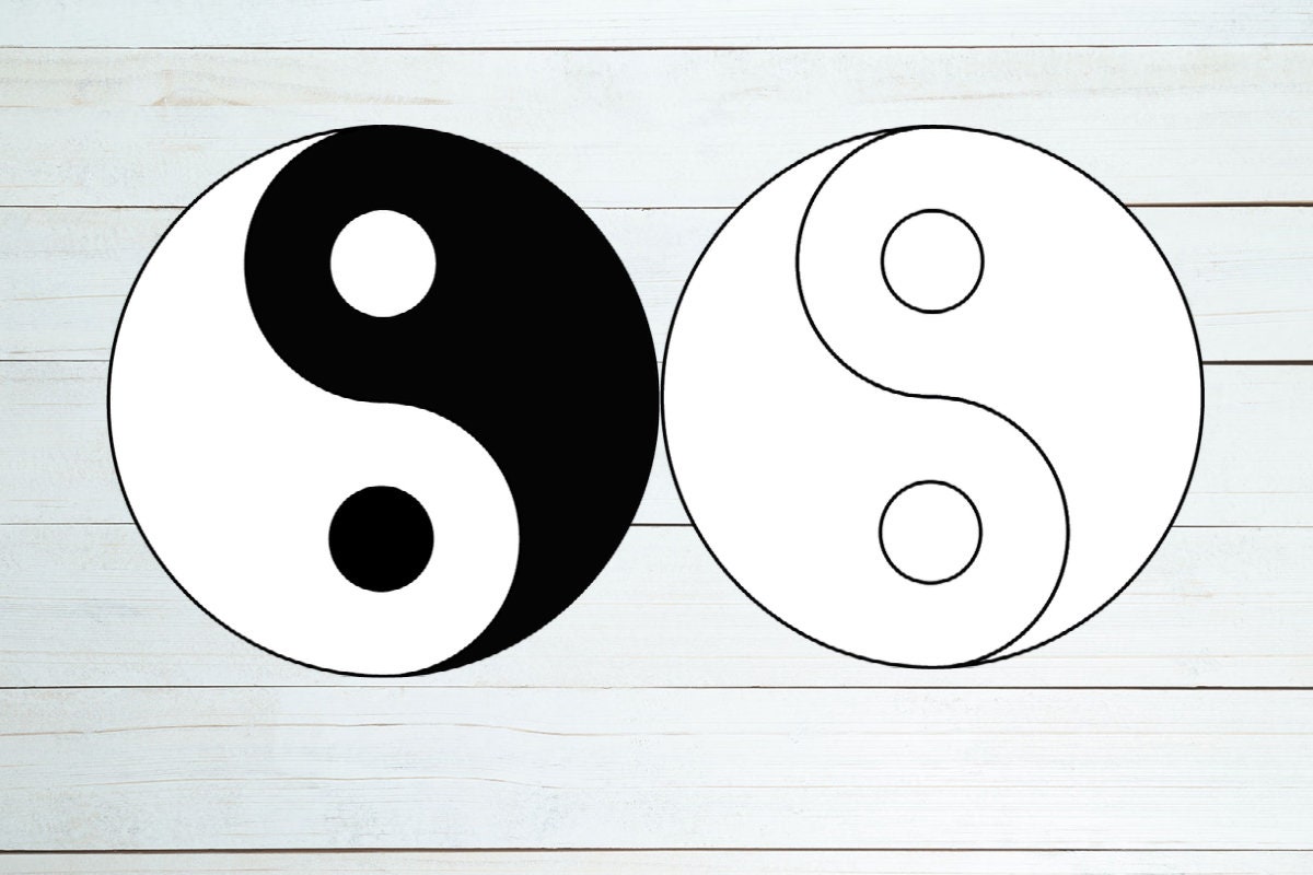 Yin Yang Svg / Yin Svg / Yang Svg/ to Color/ Yin Yang to - Etsy