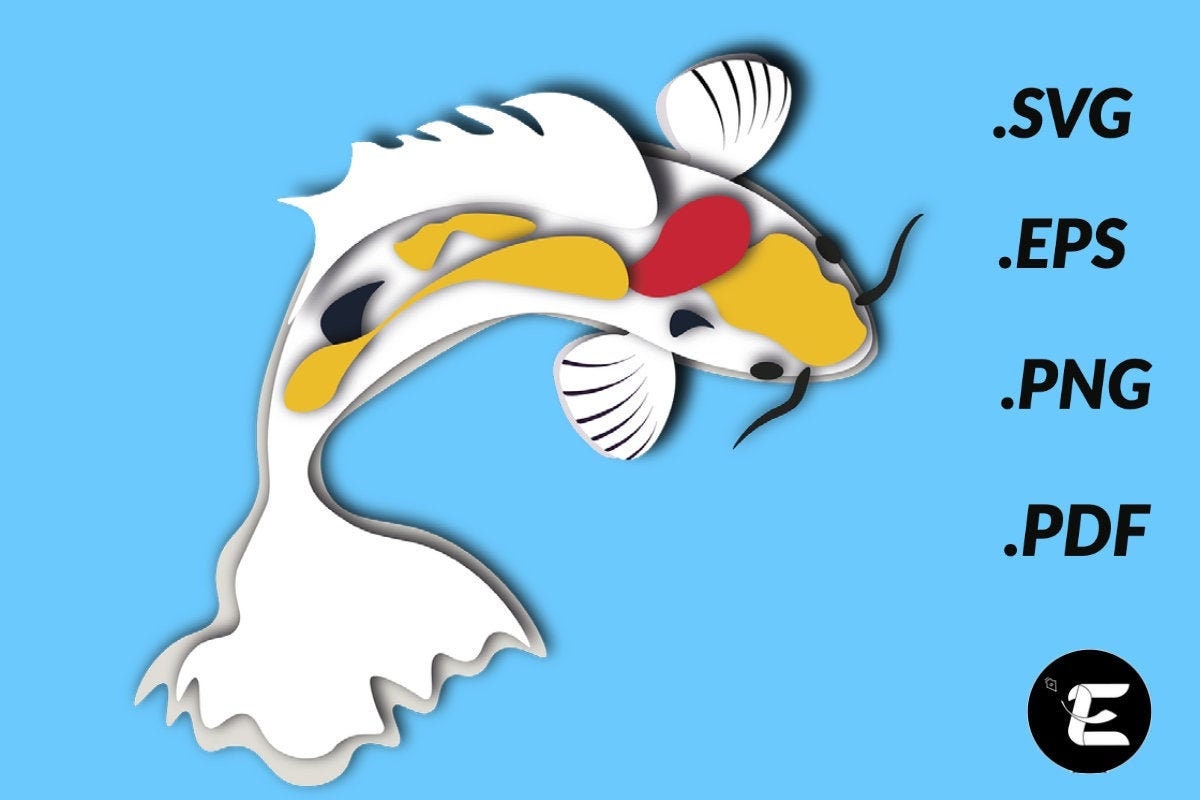 Koi Fish SVG/ Koi Fish Multilayer Svg/layer Svg /laser Cut Files ...