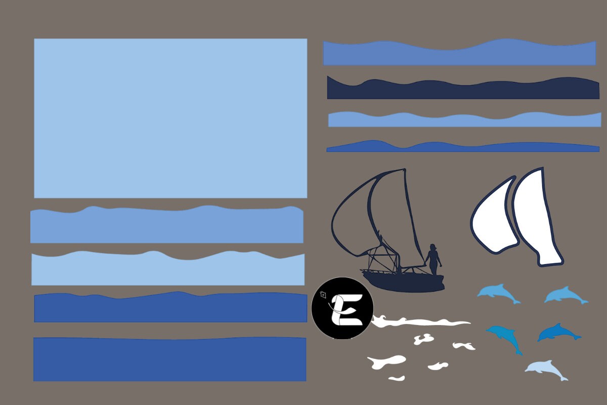 Boat Svg/ocean Multilayer Svg/layer Svg /laser Cut Files/paper Cut/3d ...
