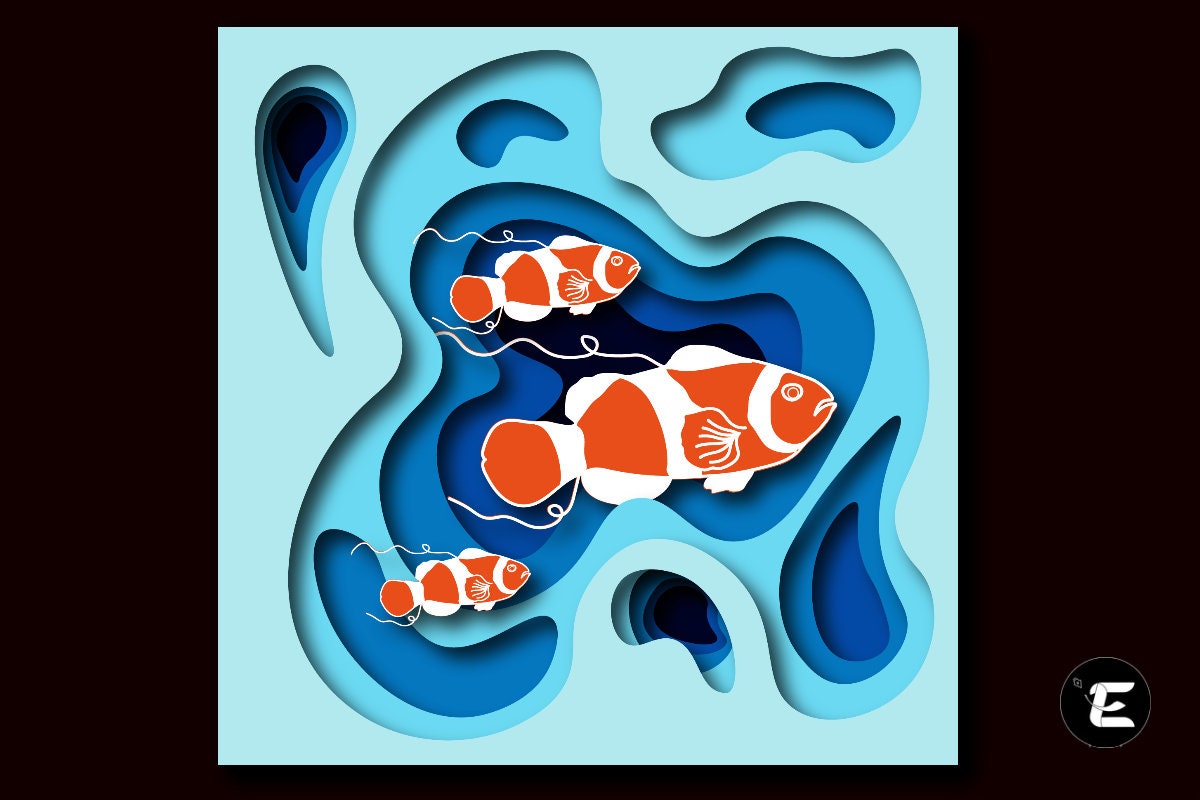 Koi Fish Svg/koi Fish Multilayer Svg/layer Svg/laser Cut - Etsy