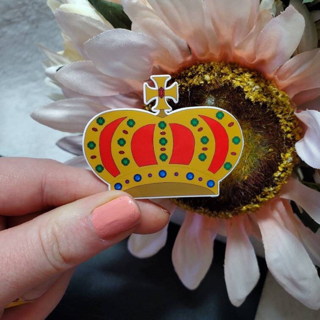 Royal Crown Vinyl Sticker - Etsy