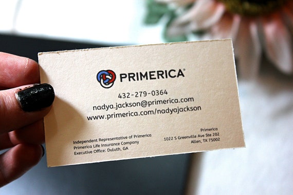 Primerica Business Card Template