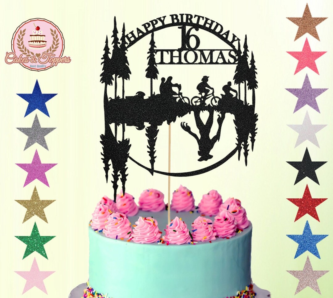 Stranger Things Glitter Cake Topper Personalised Birthday Decoration - Etsy