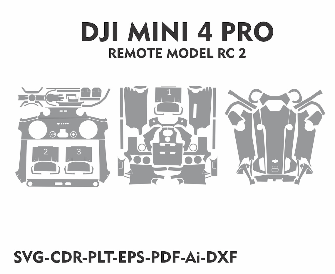 Dji Mini 4 Pro Skin Template Vector File Templete Skin Die Cut - Etsy