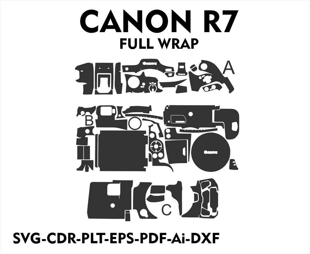 Canon R7 Skin Vector Template Skin Cutting File Skin Layout - Etsy