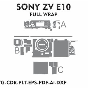 Sony Zv E10 Skin Template Vector File Skin Layout Skin Die Cut - Etsy