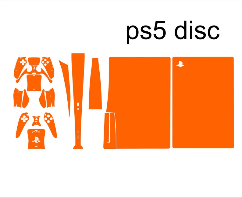 Ps5 Play Station Console and Controller Skin Templete Files - Etsy