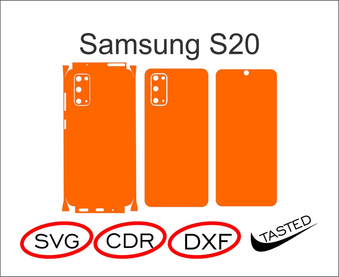 Samsung Galaxy S20 Skin Cut Template Vector, Svg Cut File, Phone Skins, Silhouette, Vinyl File ...