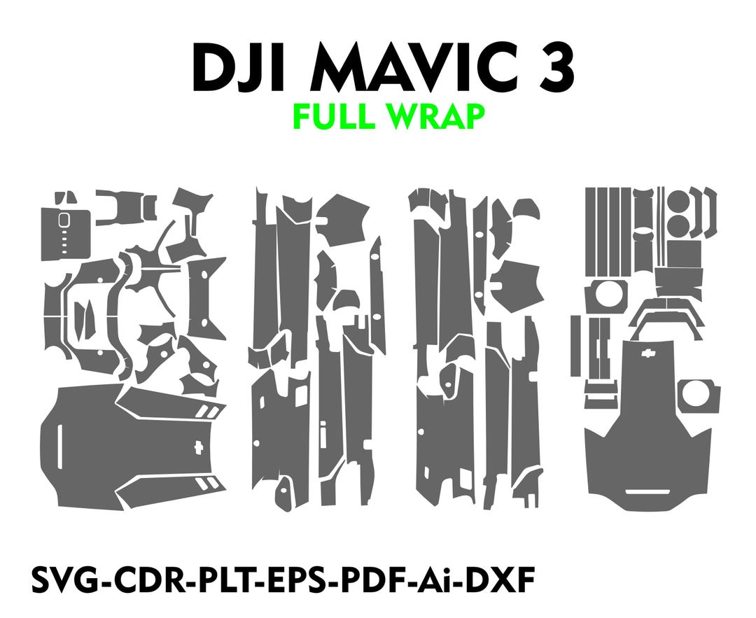 Dji Mavic 3 Skin Vector Template Skin Cut File Skin Die Cuts - Etsy