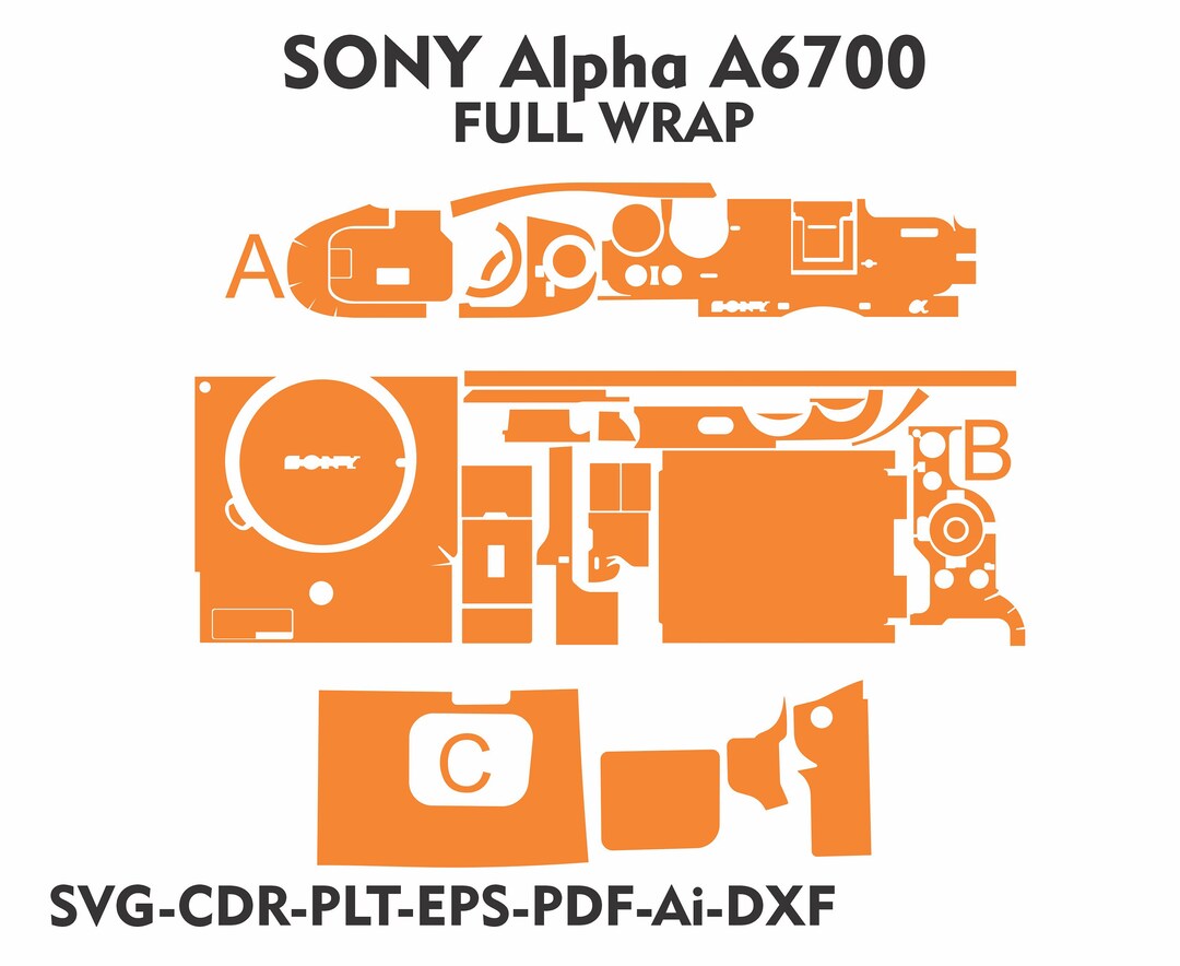 Sony Alpha A6700 Skin Complete Template Vector - Etsy