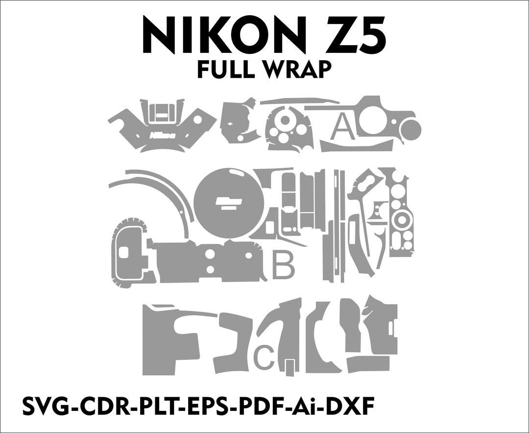 Nikon Z5 Skin Template Vector File - Etsy