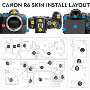 Canon R6 Skin Template Vector File Skin Layout Skin Die Cut - Etsy