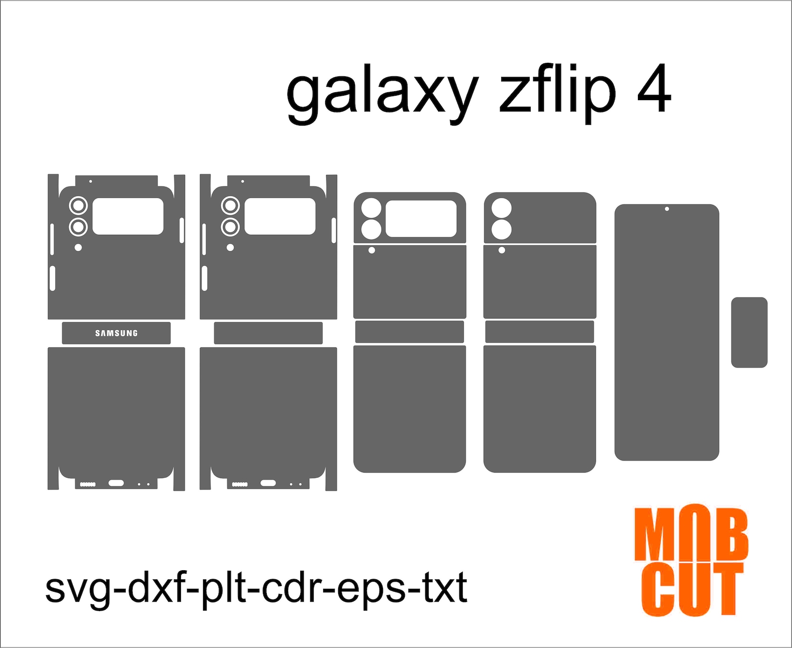 Galaxy Z Flip 4 Skin Vector Template - Etsy