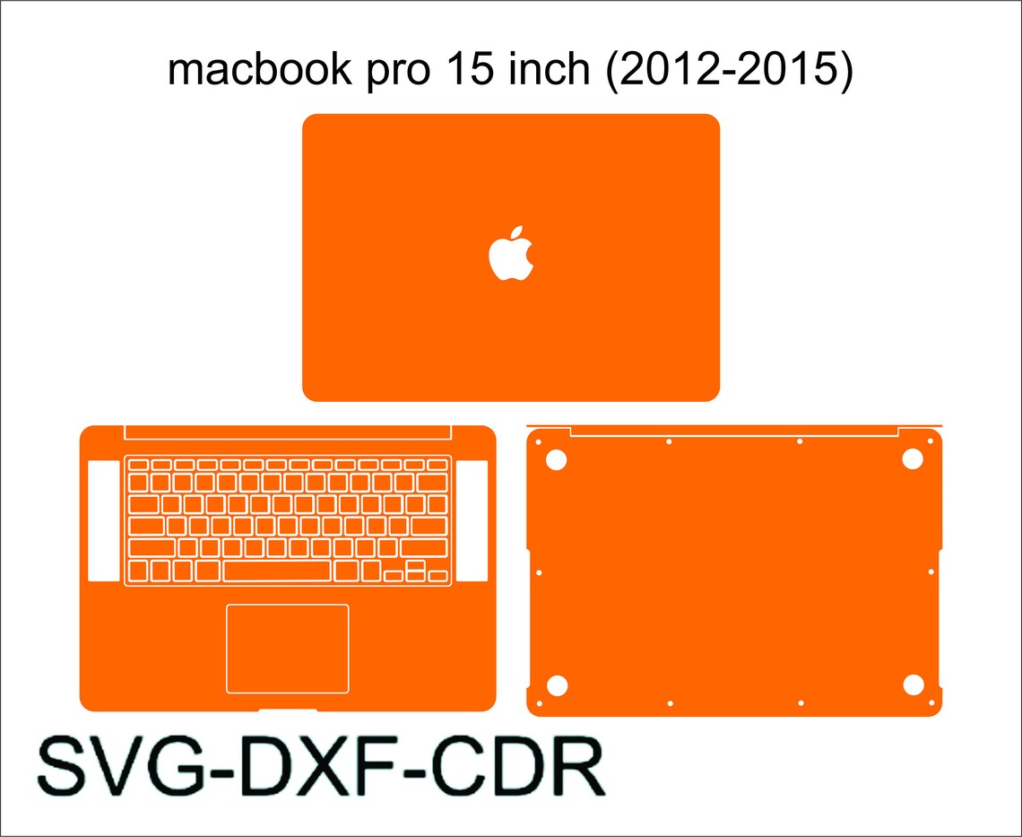 Macbook Pro 15 Inch 2012-2015 Skin Cover Svg Cut Template - Etsy UK