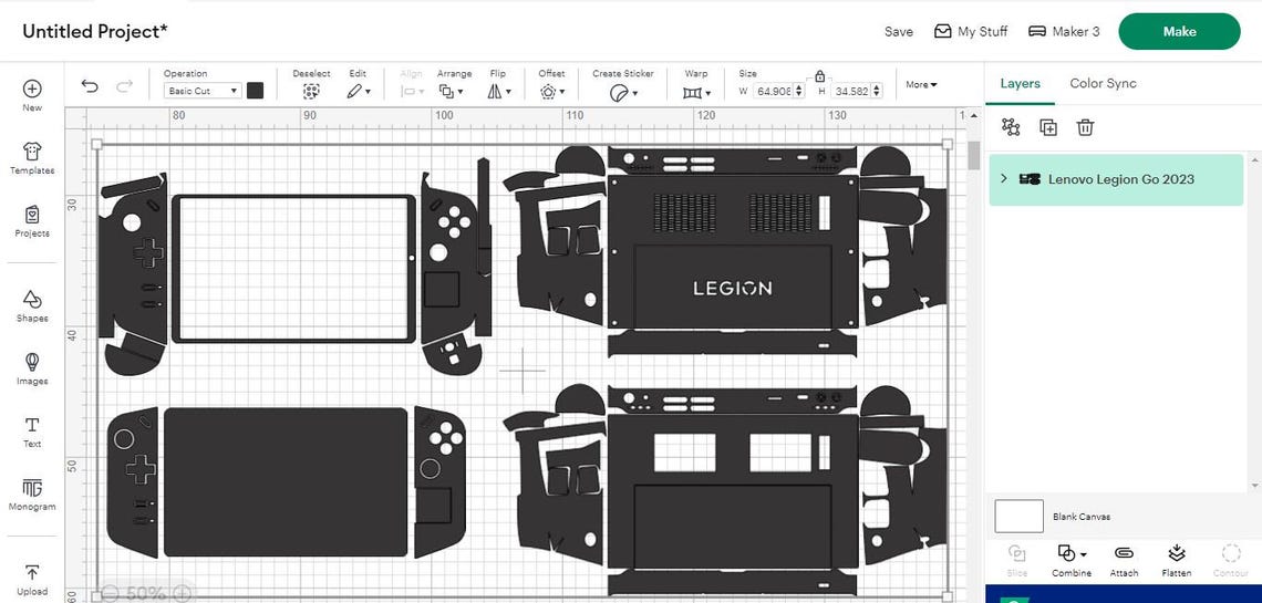 Lenovo Legion Go 2023 Skin Cut File Skin Vector Template - Etsy