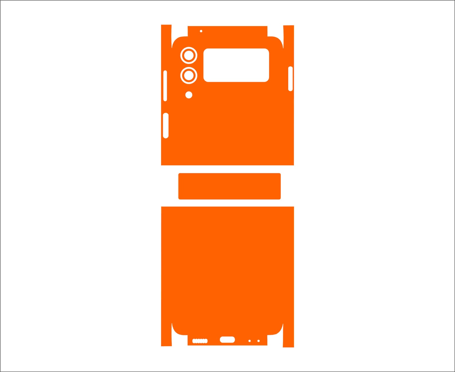 Samsung Galaxy Z Flip 3 Skin Cut Template Vector, Svg Cut File, Phone ...