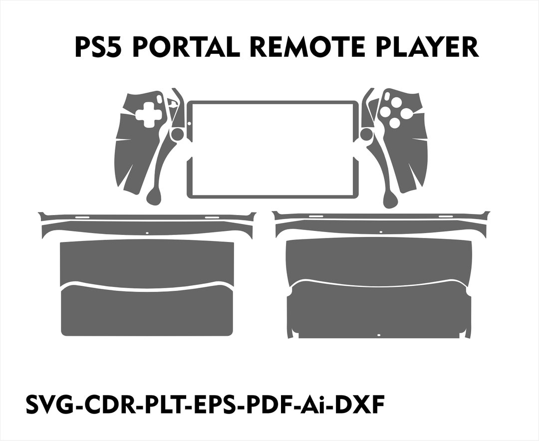 Playstation Ps5 Portal Remote Player Skin Template Vector File Templete ...