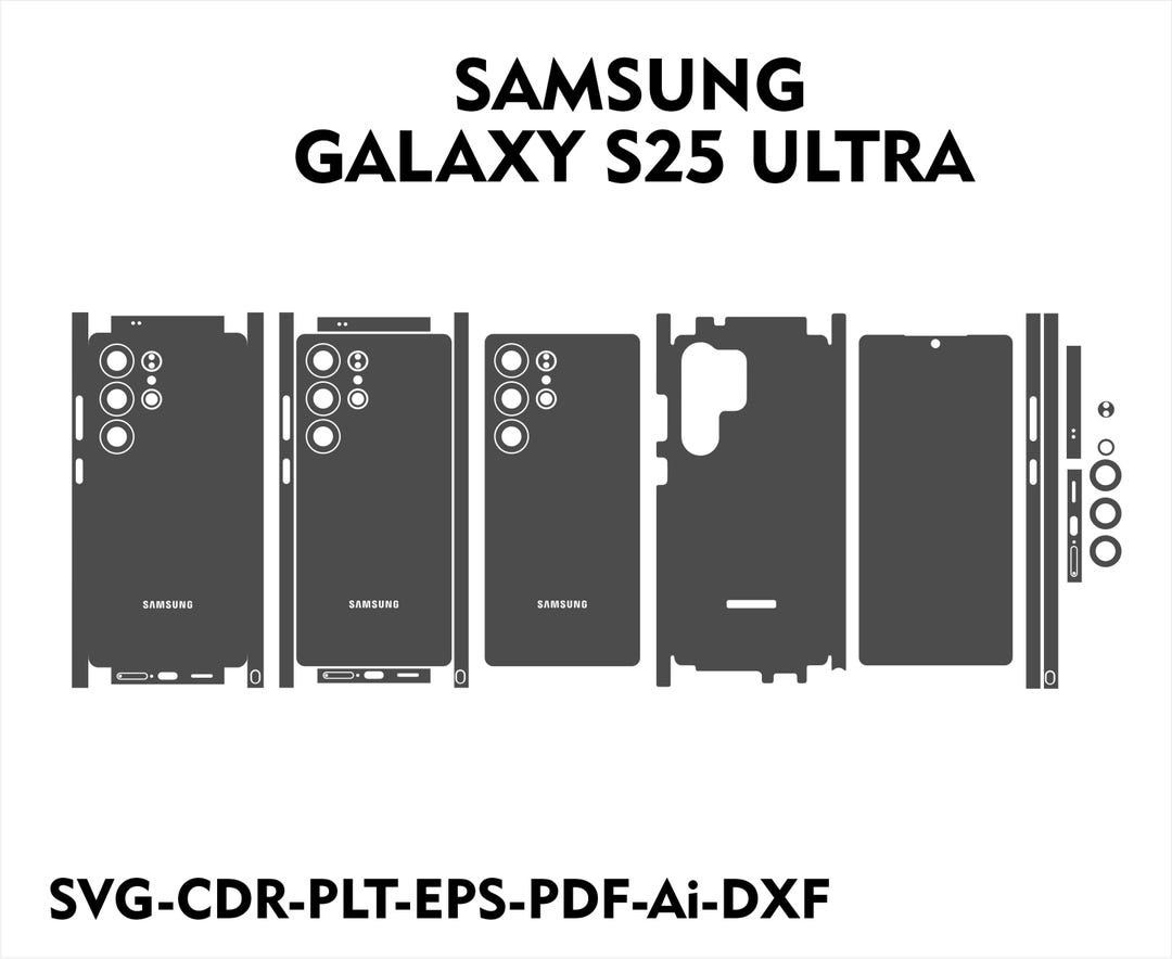 Samsung Galaxy S25 Ultra 5g Skin Vector Cut File Skin Template Skin ...