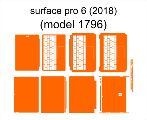 Surface Pro6 2018 Skin Cover Svg Cut Template Vector - Etsy