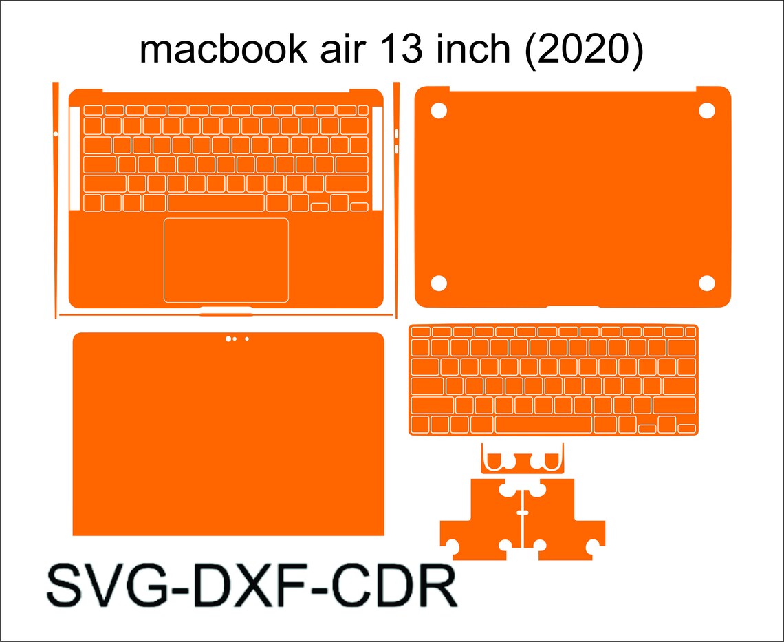 Macbook Air 13 Inch 2020 Skin Cover Svg Cut Template Vector - Etsy