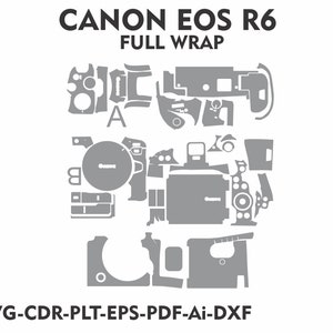 Canon R6 Skin Template Vector File Skin Layout Skin Die Cut - Etsy