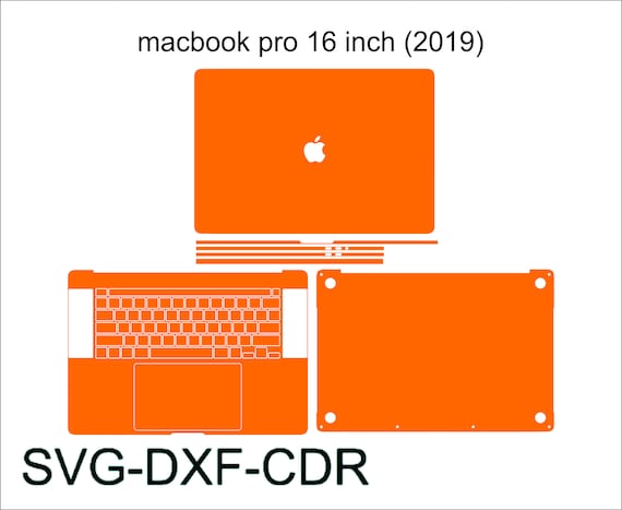 MacBook pro 16 inch 2019 skin cover svg cut template vector | Etsy