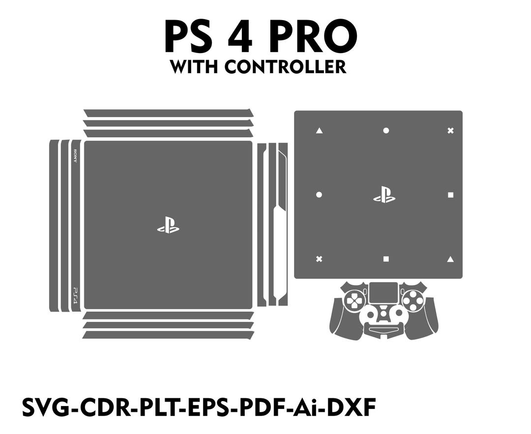 Playstation Ps4 Pro Skin Vector With Controller Cut File - Etsy