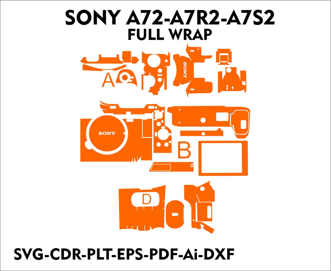 Sony A72 ,a7s2,a7r2 Skin Template Vector File Templete - Etsy