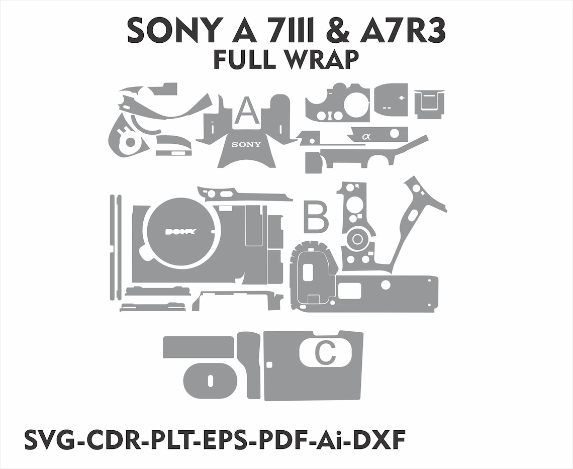 Sony A73 A7iii A7 Mark 3 Skin Complete Template Vector - Etsy