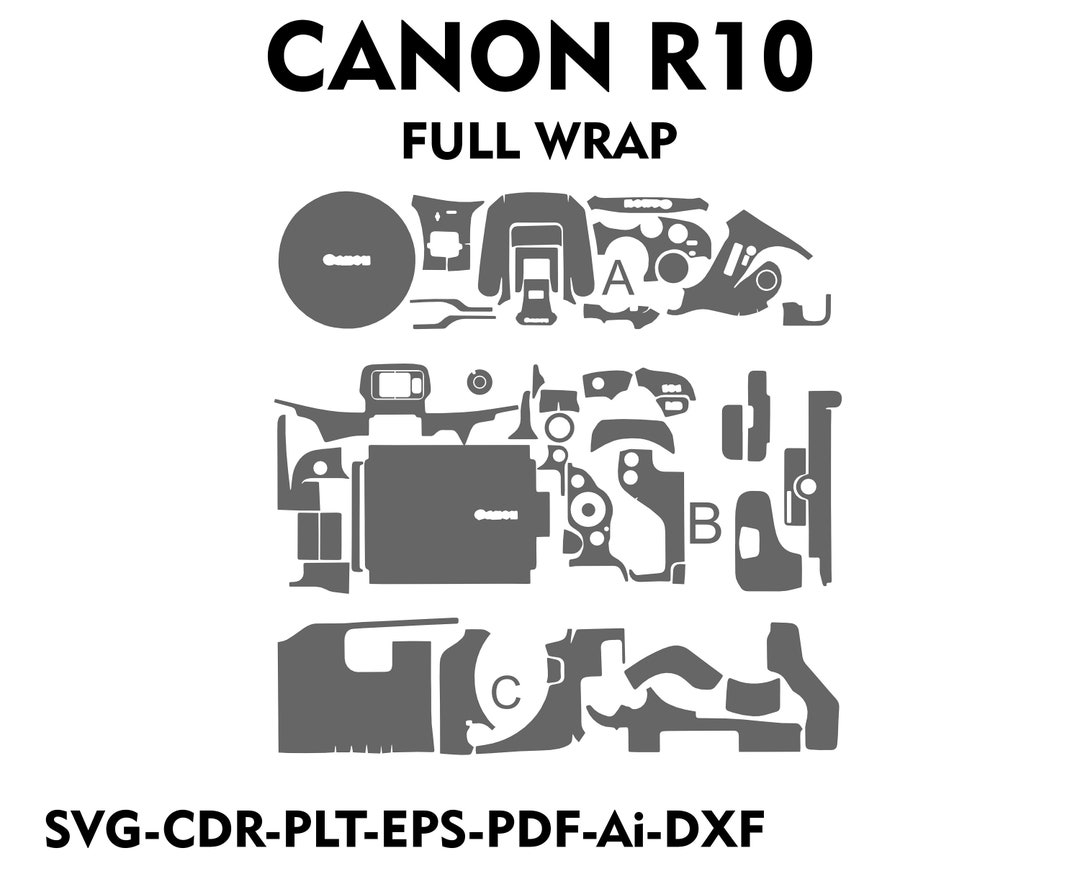 Canon Eos R10 Skin Vector Template File Skin Layout - Etsy