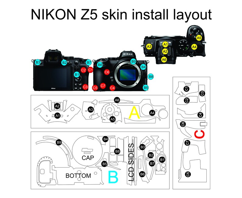 Nikon Z5 Skin Template Vector File - Etsy
