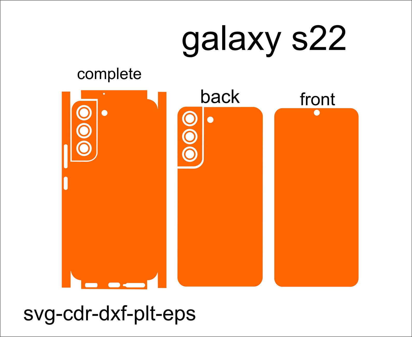 Galaxy S22 Skin Template Vector - Etsy