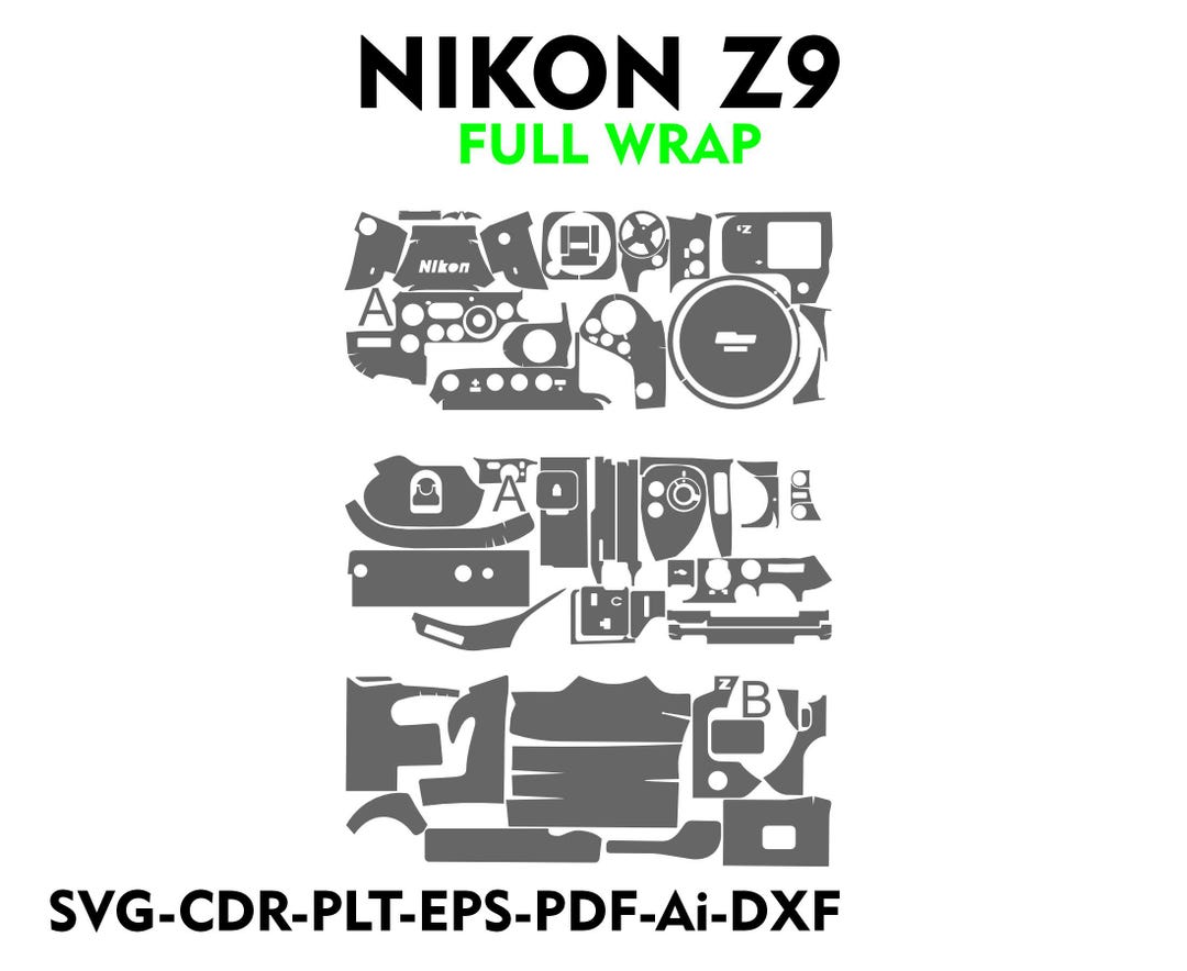 Nikon Z9 Skin Vector Templater Skin Layout Skin Die Cuts File - Etsy