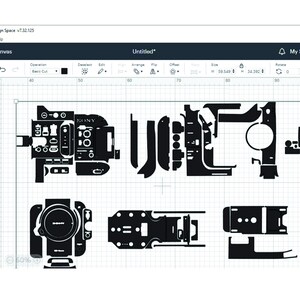 Sony Fx6 Skin Template Vector File Skin Layout Skin Die Cut - Etsy