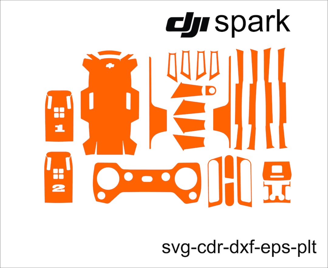 Dji Spark Drone Skin Cover Svg Cut Template Vector, , Silhouette ...