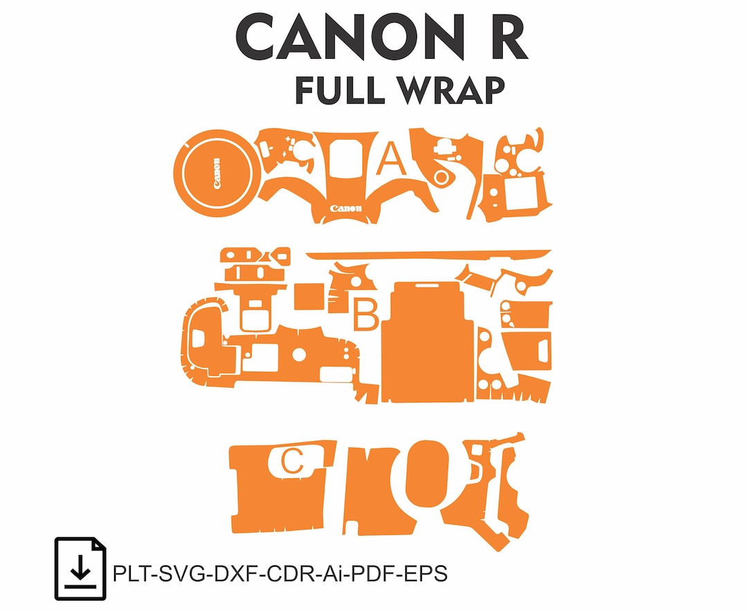 Canon R Skin Template Vector File - Etsy