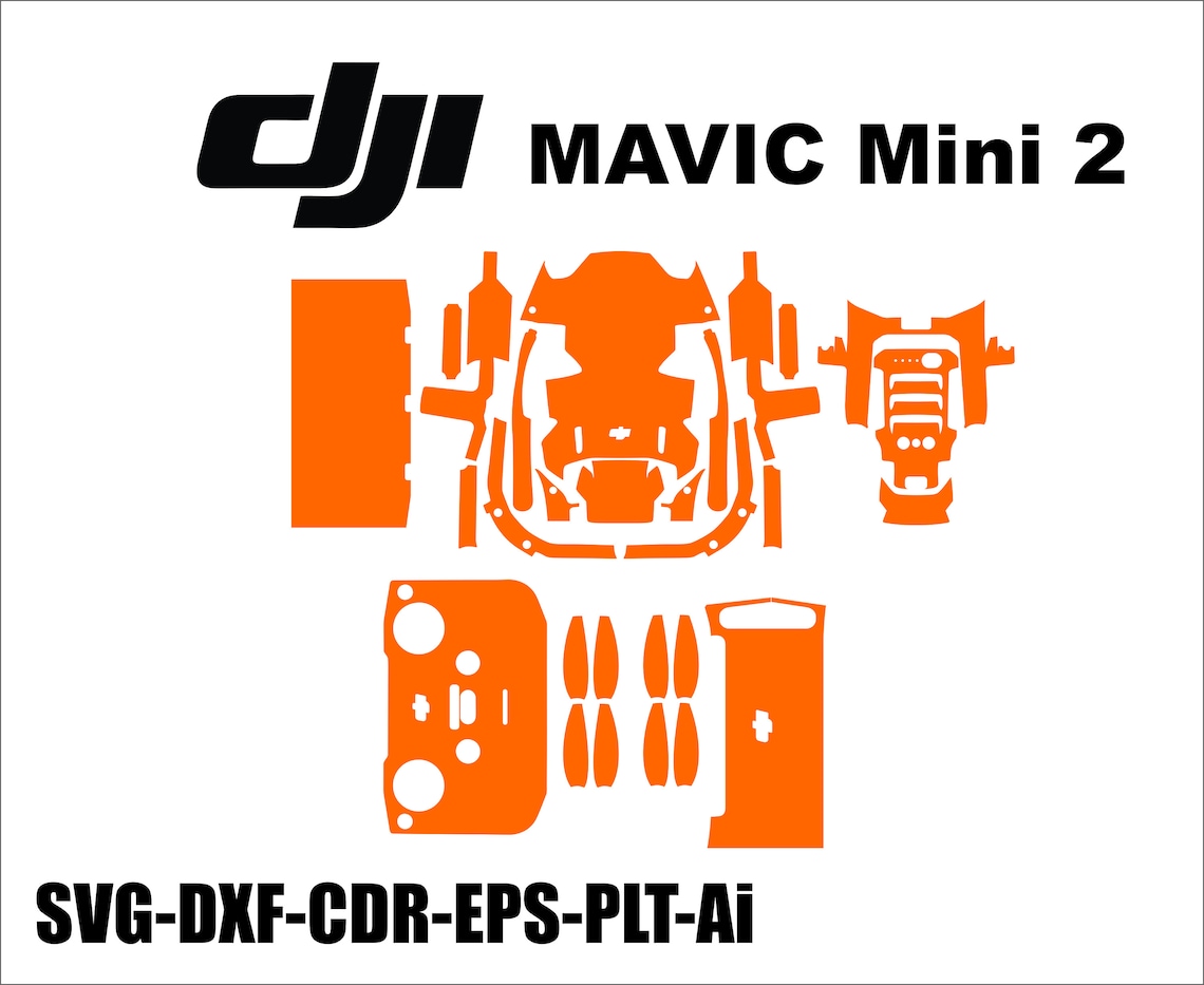 DJI Mavic Mini 2 Skin Template Vector - Etsy