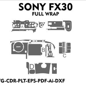 Sony Fx 30 Skin Template Vector File Skin Layout Skin Die Cut - Etsy