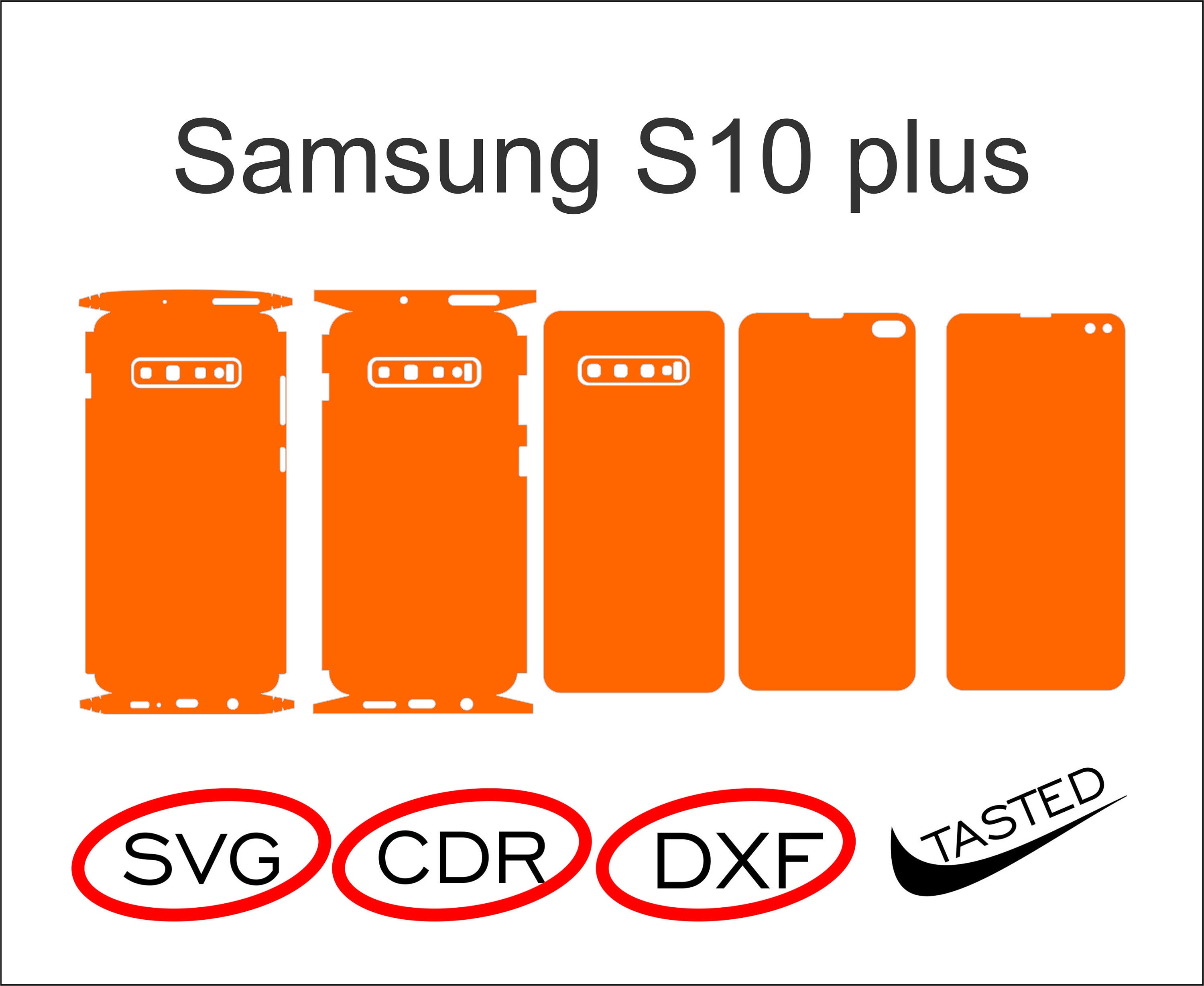 Samsung Galaxy S10 plus skin cut template vector svg cut | Etsy